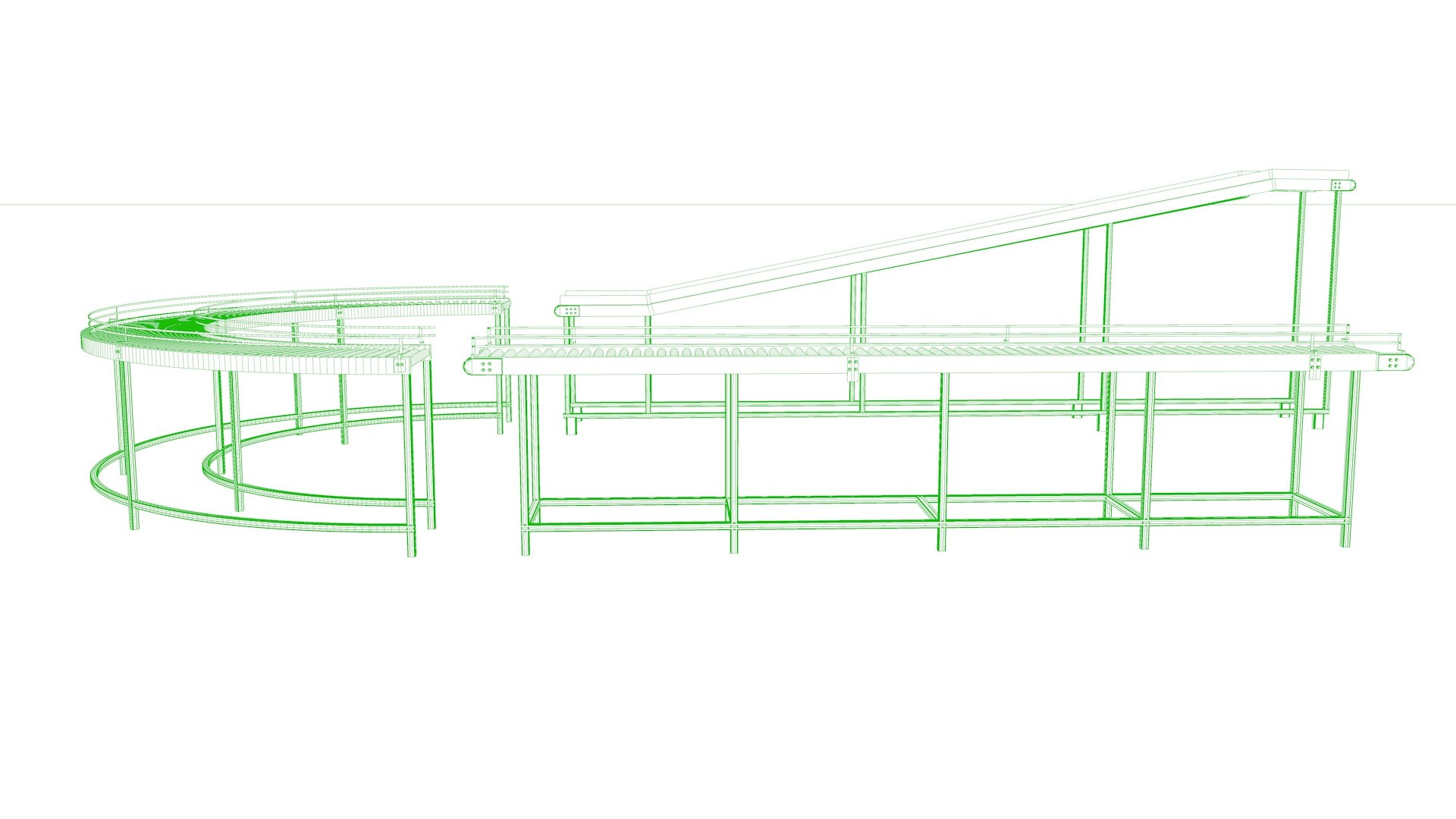 3D Conveyor Belt Model - TurboSquid 2081373