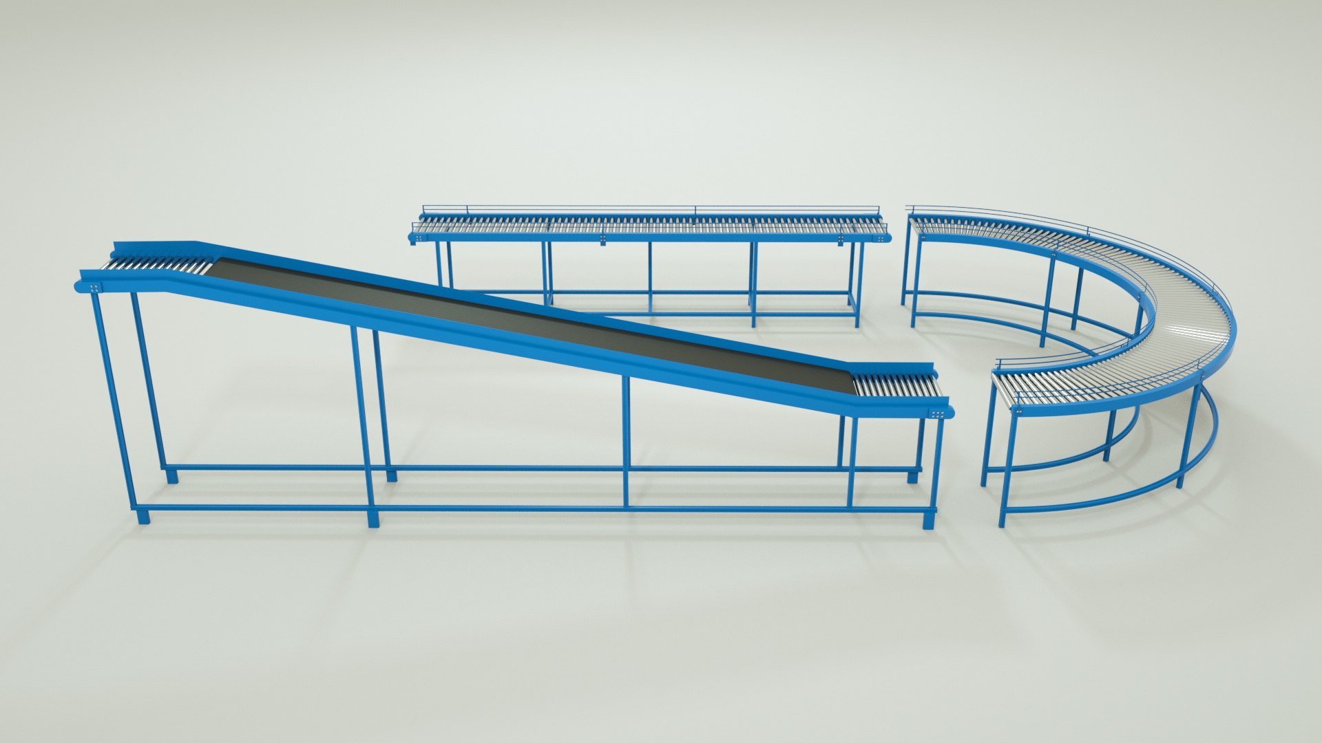 3D Conveyor Belt Model - TurboSquid 2081373
