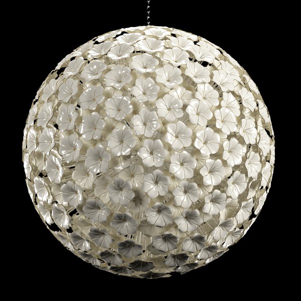 유리 꽃 샹들리에 3D 모델 - TurboSquid 1862935