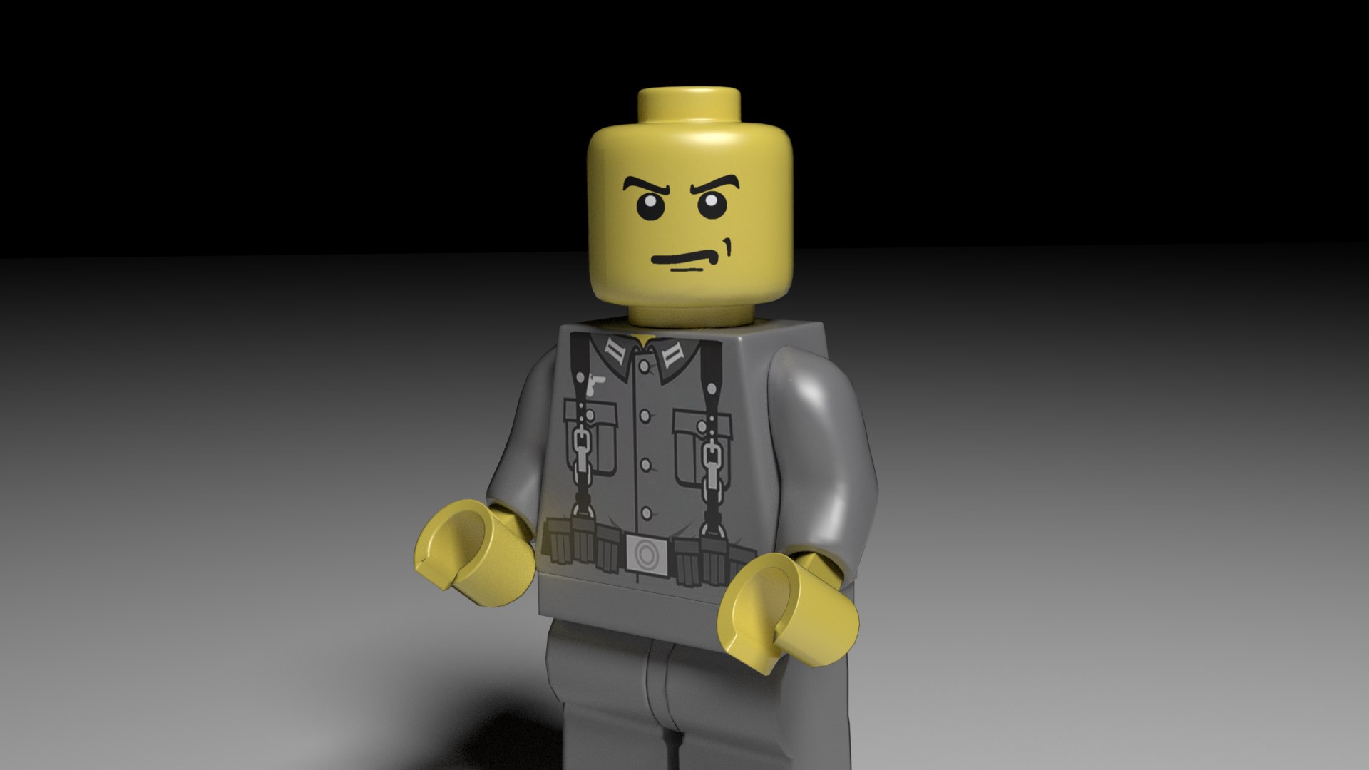 3d Model Lego Character German Soldier