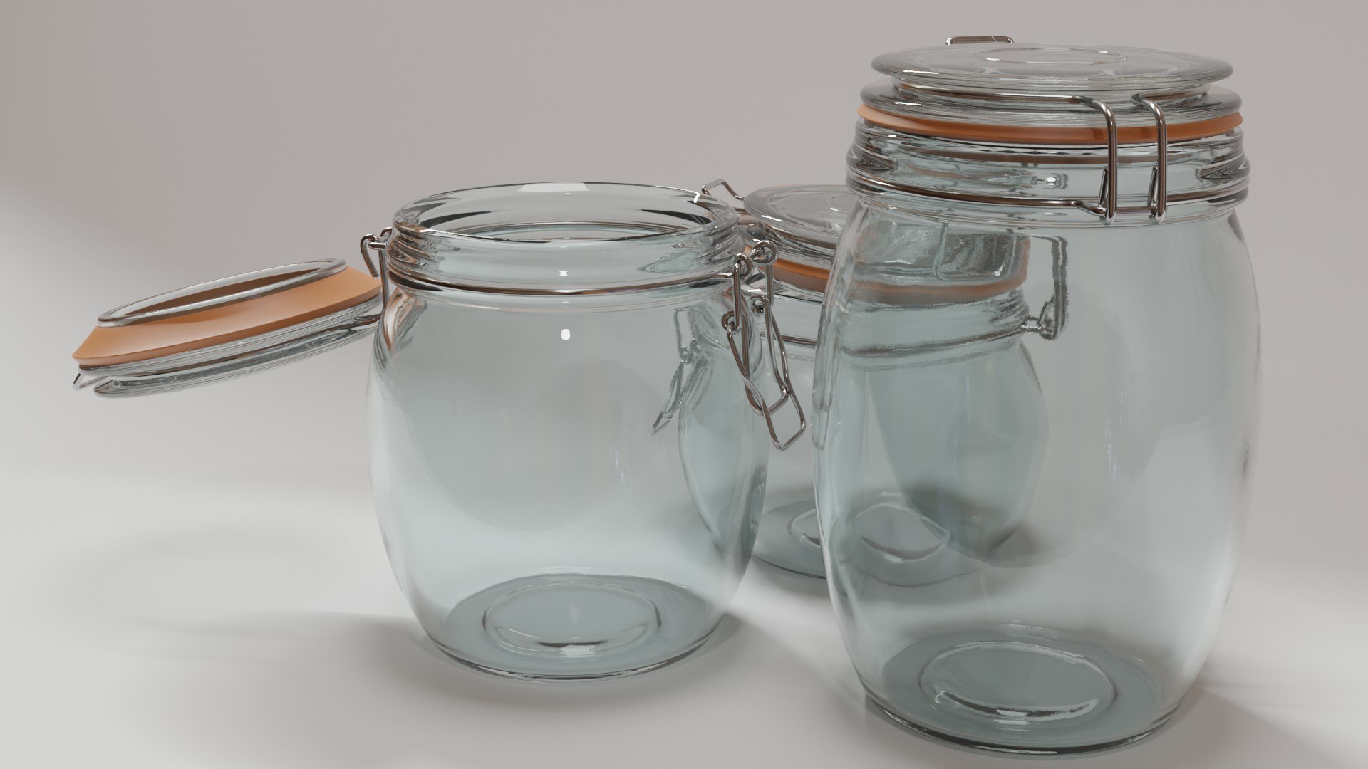 Glass Jars Set Model - TurboSquid 2138576