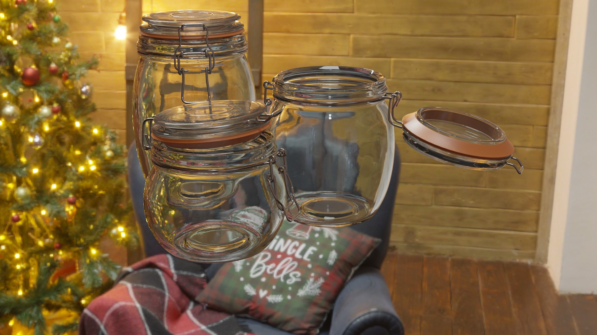 Glass Jars Set Model - TurboSquid 2138576
