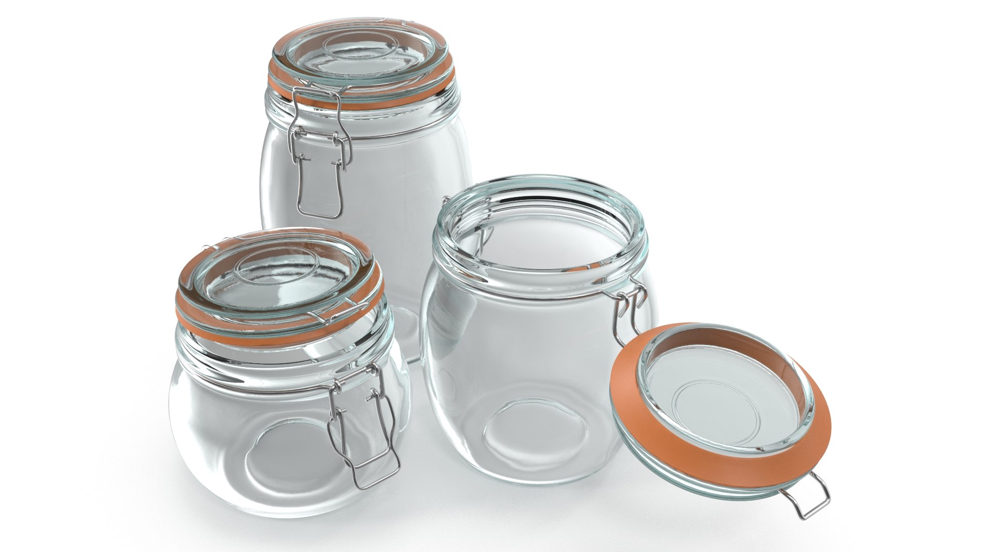 Glass Jars Set Model - TurboSquid 2138576