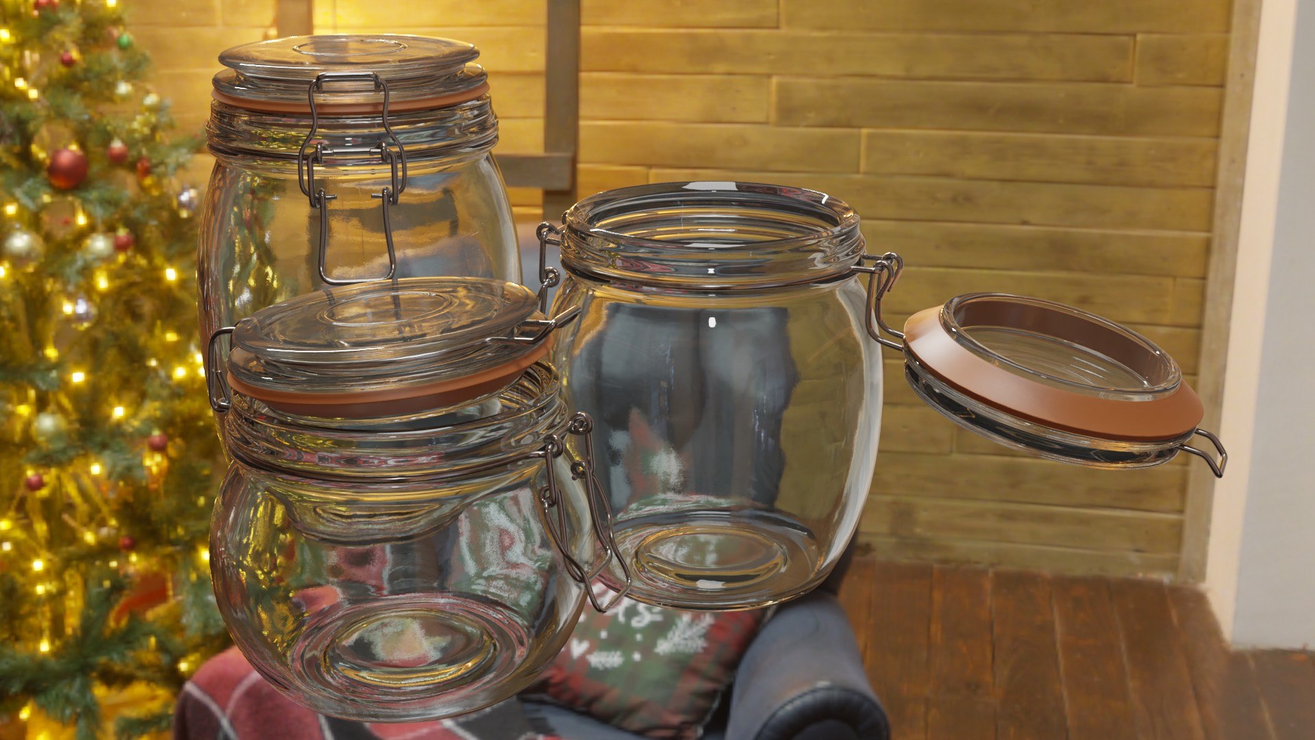 Glass Jars Set Model - TurboSquid 2138576