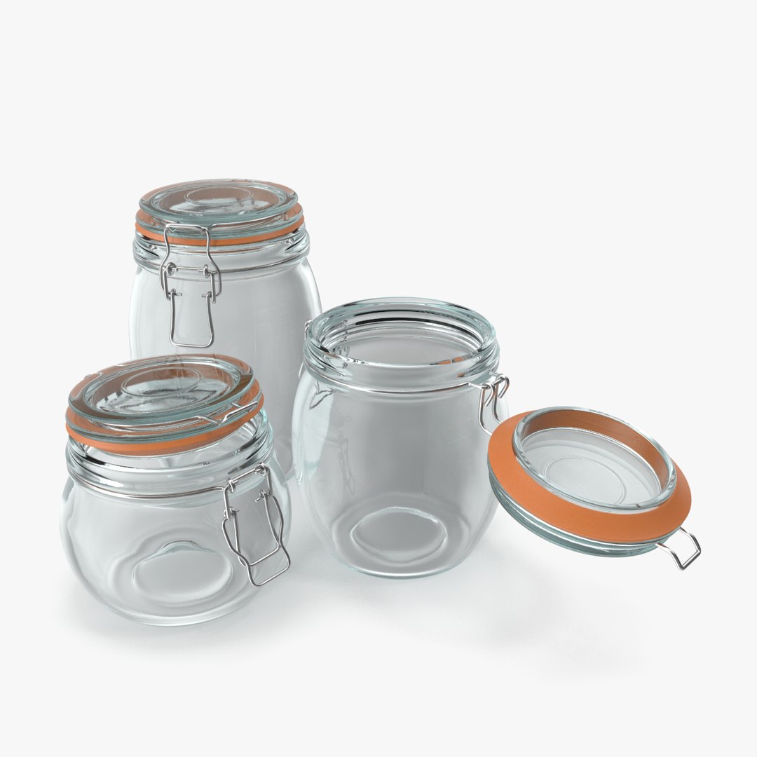 Glass Jars Set Model - TurboSquid 2138576