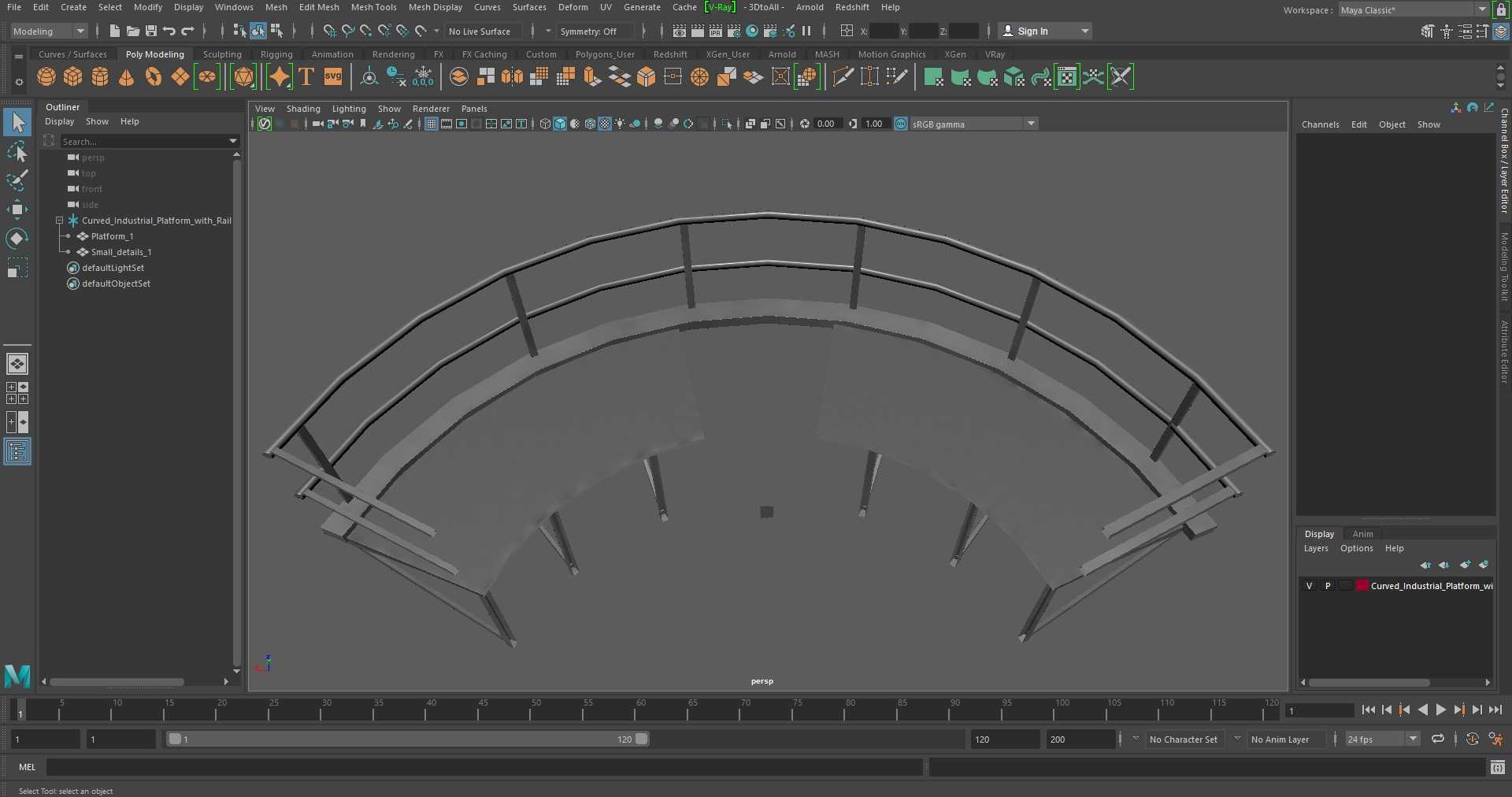 Curved Industrial Platform With Railings 3D - TurboSquid 2371446