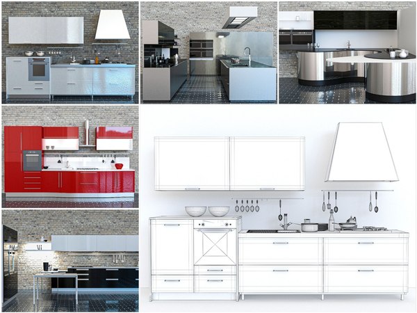 modelo 3d Kitchens - TurboSquid 1990304