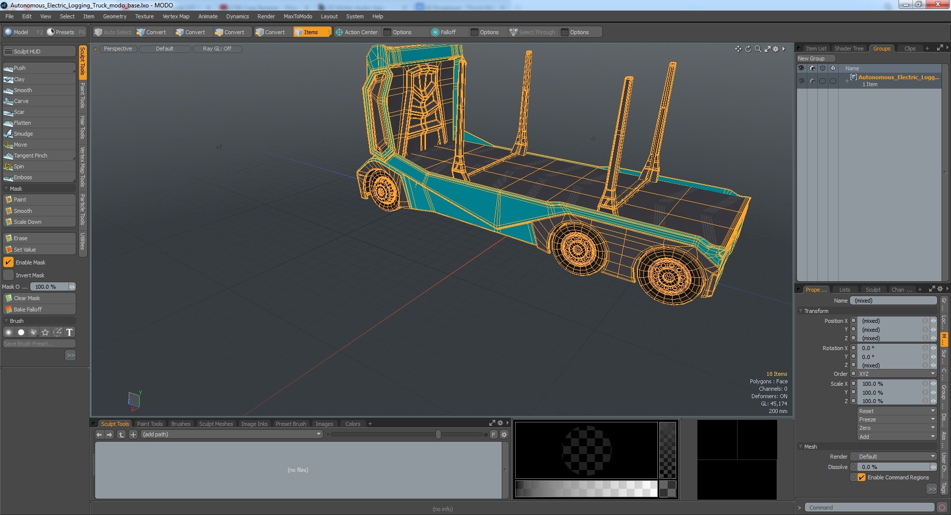 Autonomous electric logging truck vehicle 3D model - TurboSquid 1636634