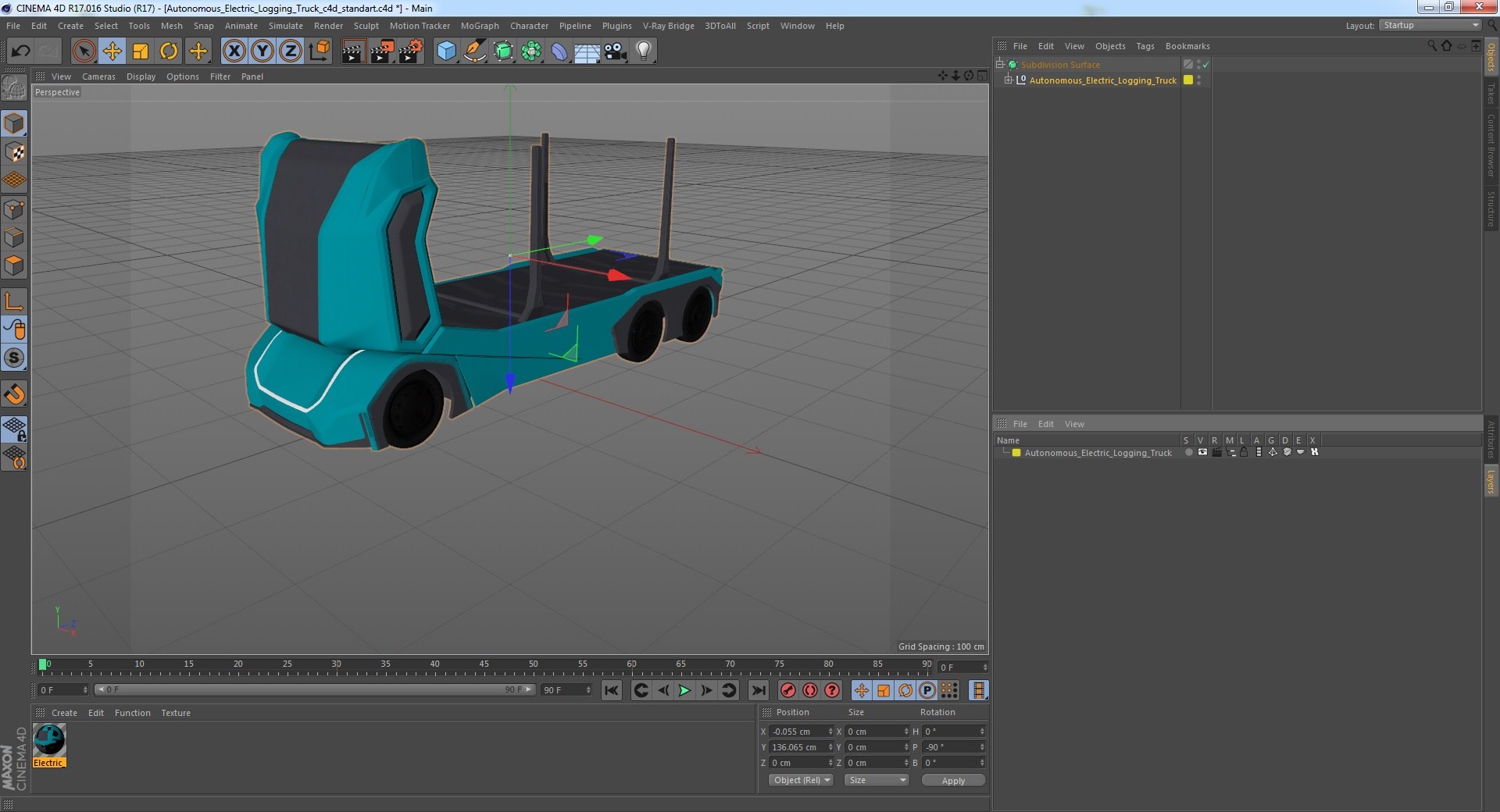 Autonomous electric logging truck vehicle 3D model - TurboSquid 1636634