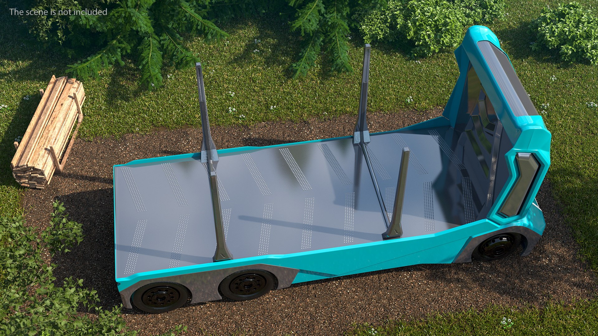 Autonomous electric logging truck vehicle 3D model - TurboSquid 1636634