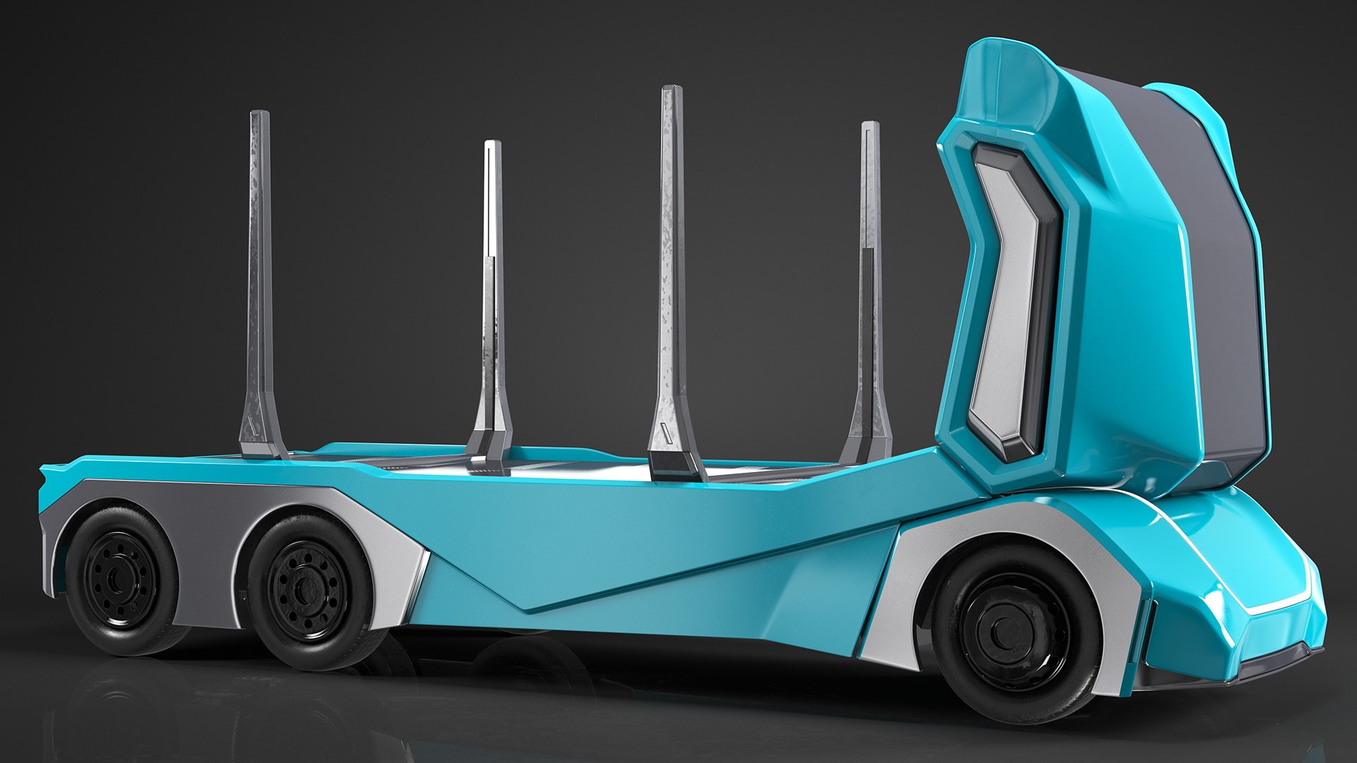 Autonomous electric logging truck vehicle 3D model - TurboSquid 1636634