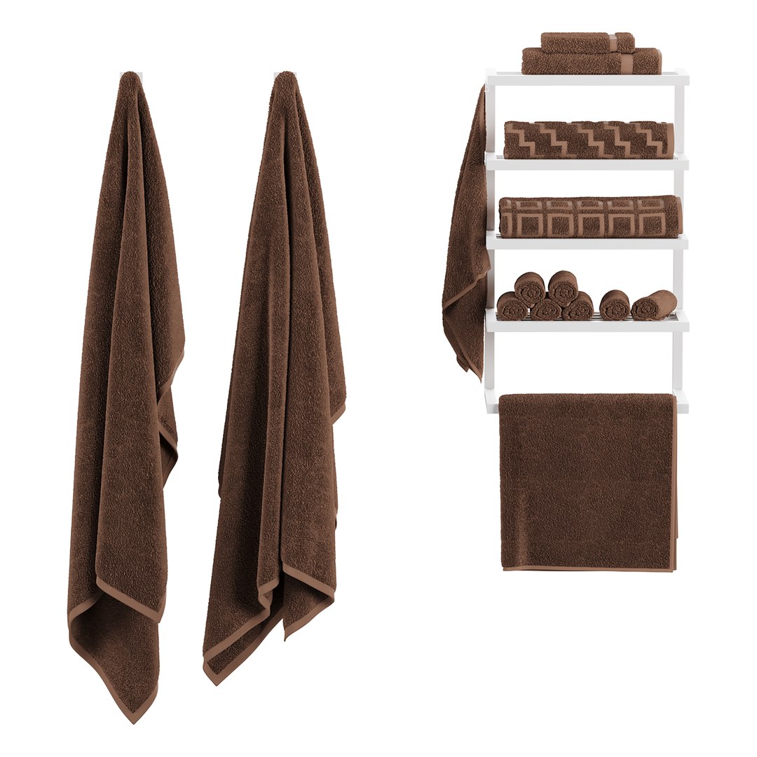 3D Model Towels Set - TurboSquid 2337902