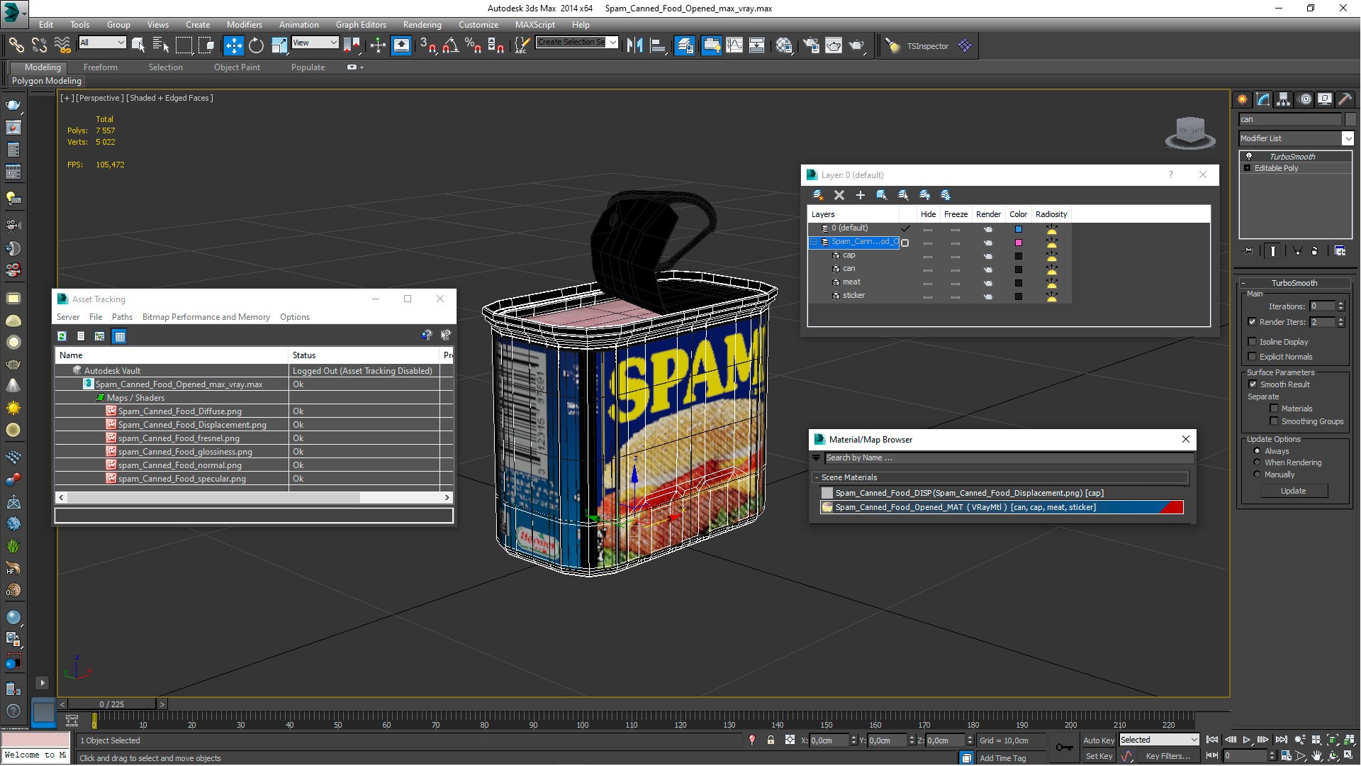 3D Spam Canned Food Opened - TurboSquid 2193882