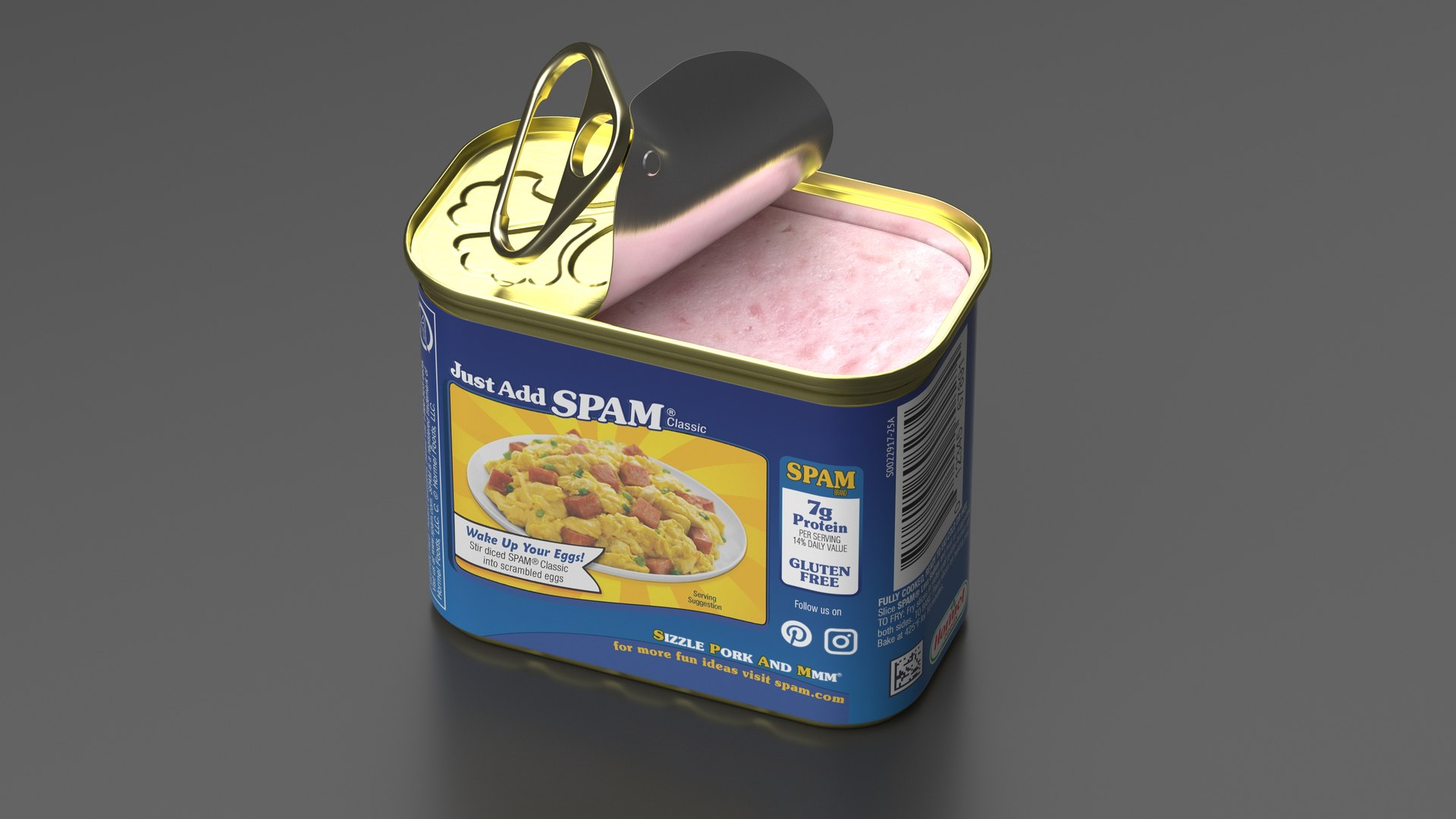 3D Spam Canned Food Opened - TurboSquid 2193882