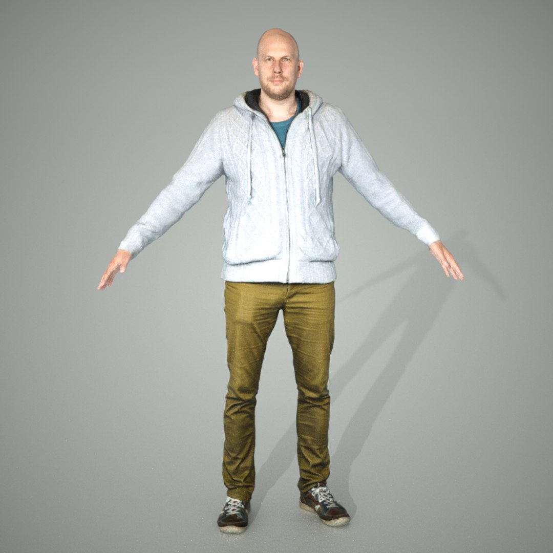Man Standard Pose 3d Obj