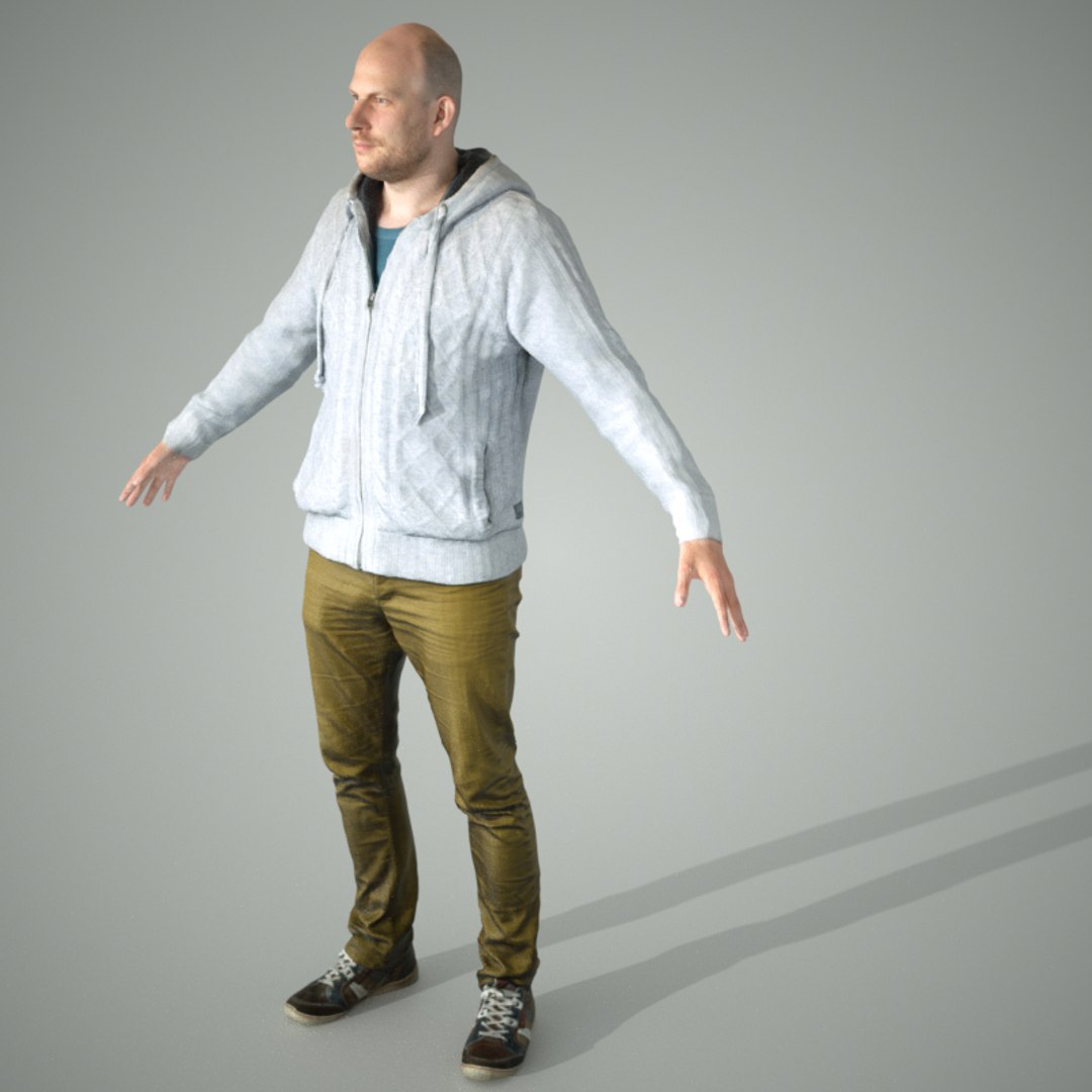 Man Standard Pose 3d Obj