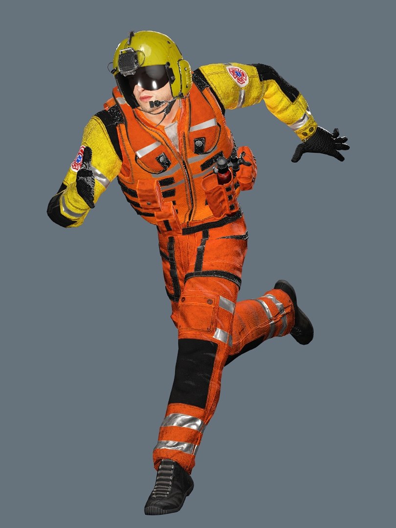 3D Realistic Rigged Helicopter Pilot Man Character 3D Model ...