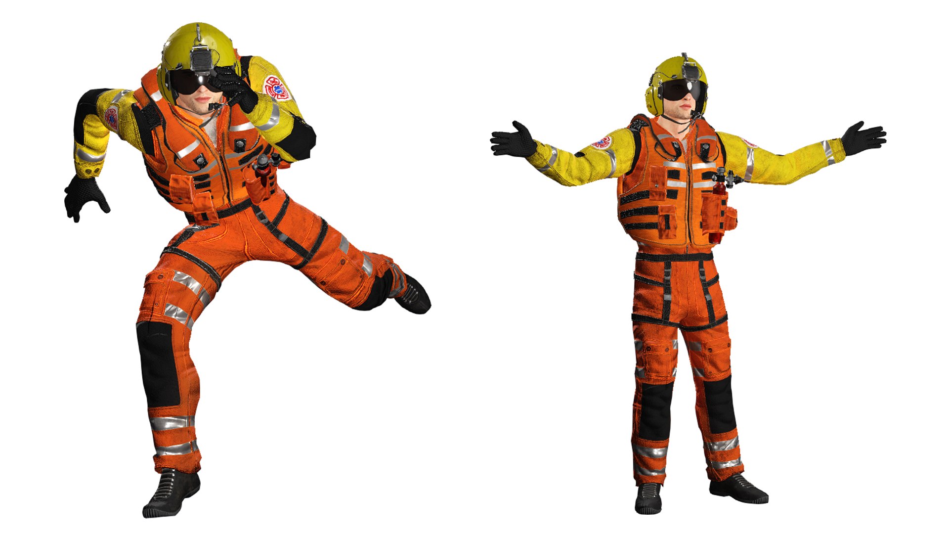 3D Realistic Rigged Helicopter Pilot Man Character 3D Model ...
