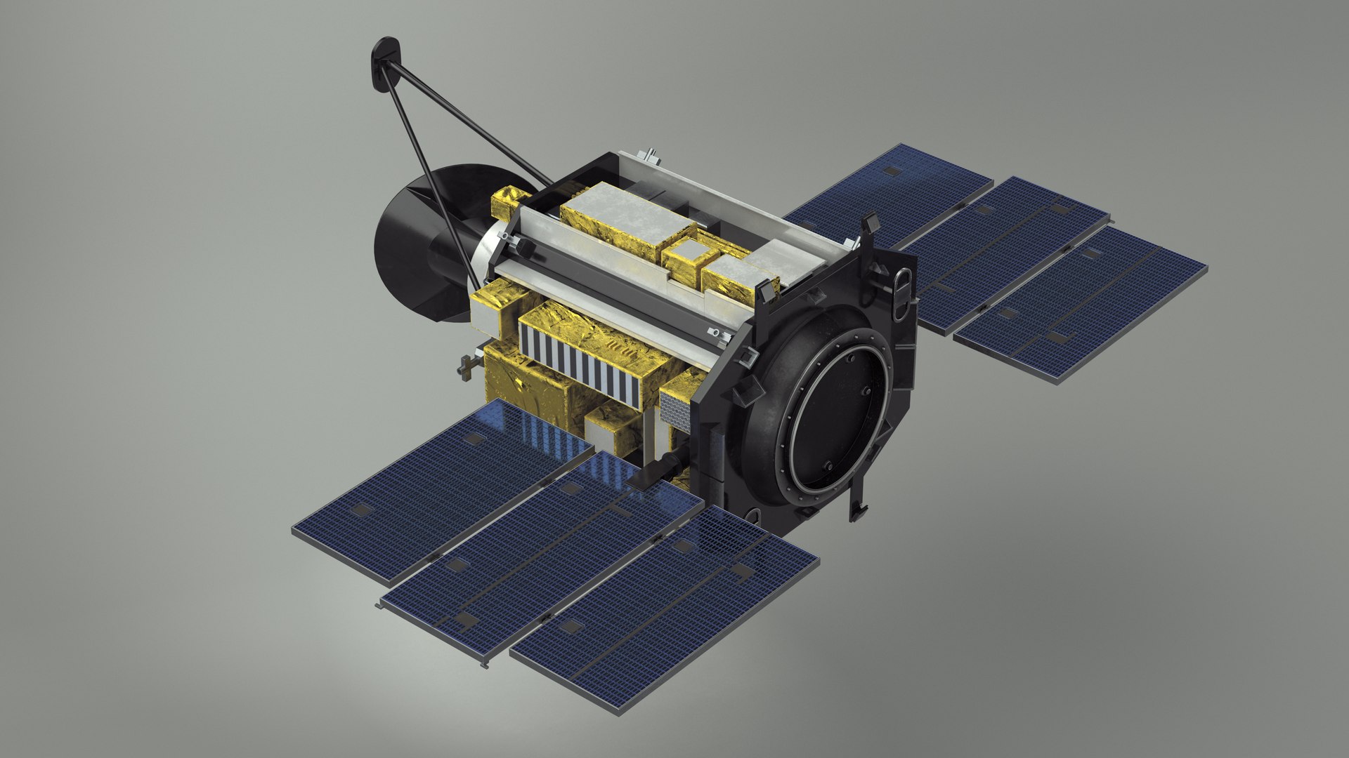 QuikSCAT Satellite 3D Model - TurboSquid 2239290