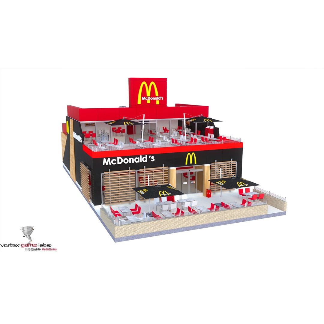Mc Donalds Restaurant Mcdonalds 3d Model