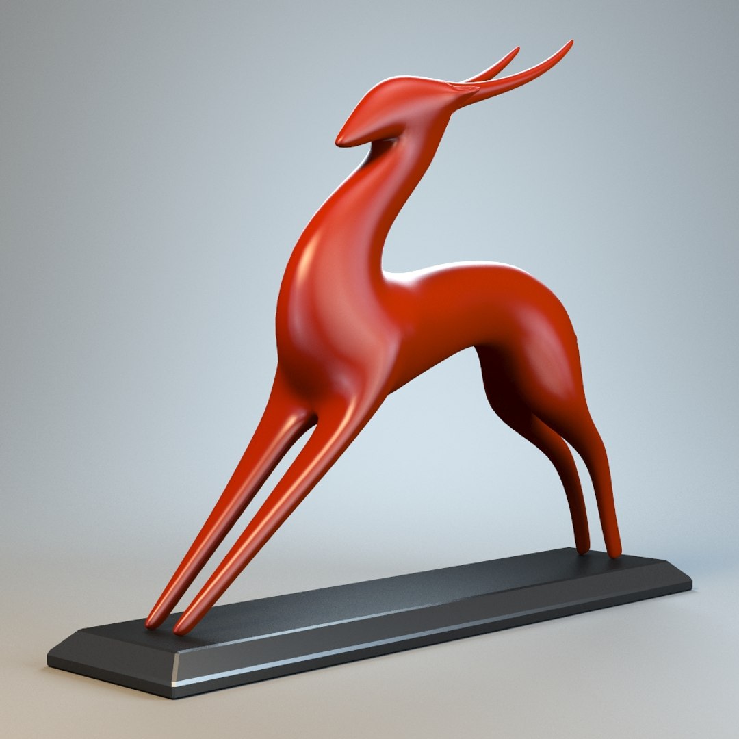 3d antelope sculpture