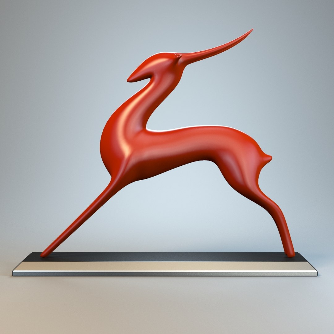 3d antelope sculpture