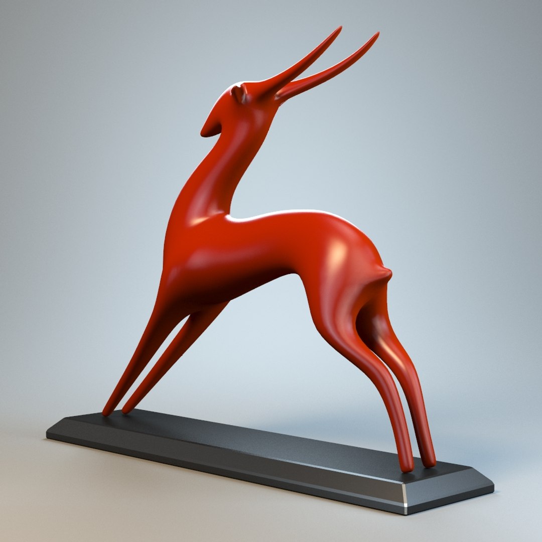 3d antelope sculpture