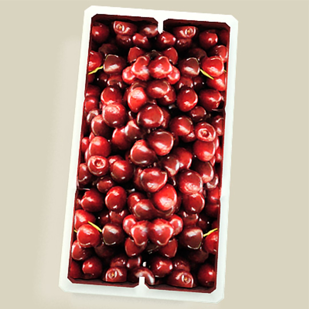 3d Model Box Cherries