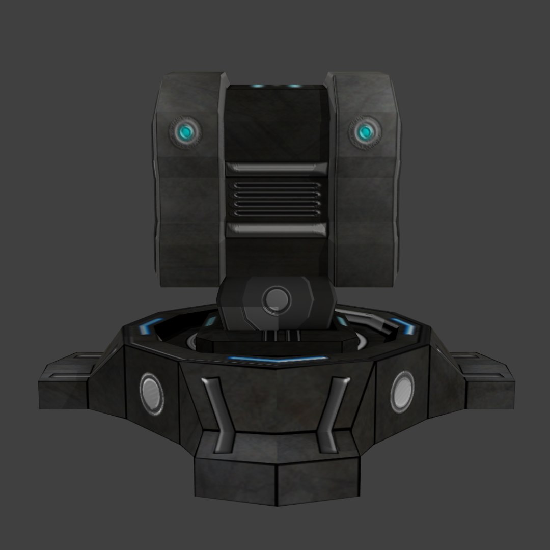 3d Science Fiction Turret Model