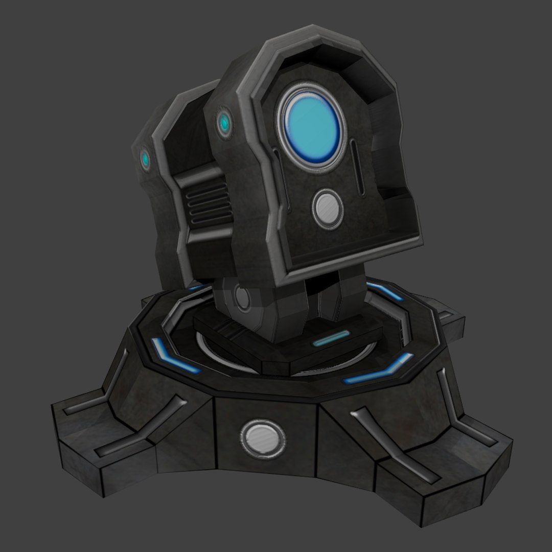 3d Science Fiction Turret Model