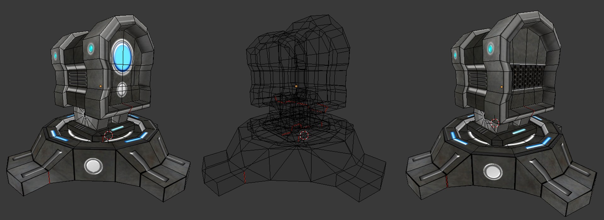 3d Science Fiction Turret Model