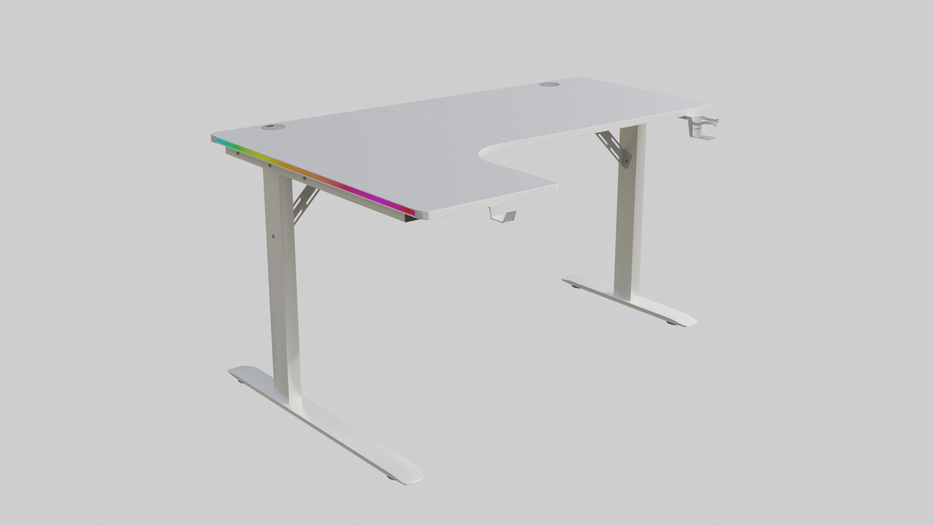 3D Corner Gaming Desk - White - TurboSquid 2254414