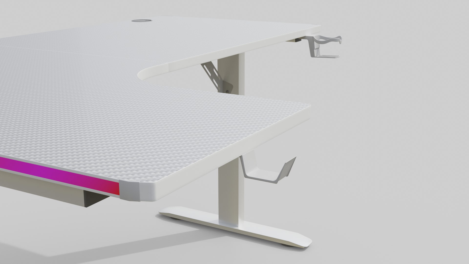 3D Corner Gaming Desk - White - TurboSquid 2254414