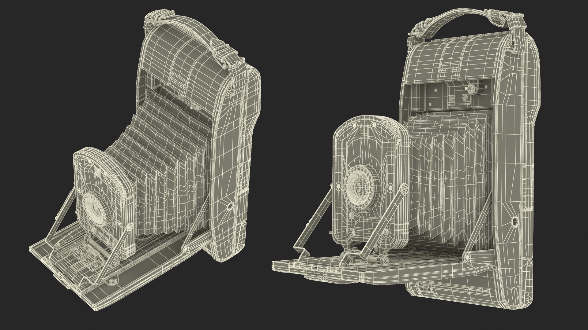 3D Old Vintage Folding Camera - TurboSquid 2252154