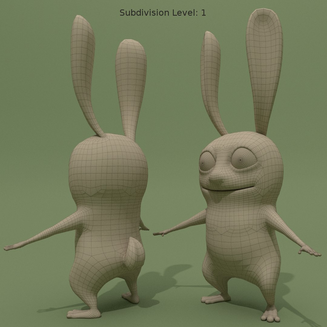 Cartoon Rabbit 3D - TurboSquid 1174049
