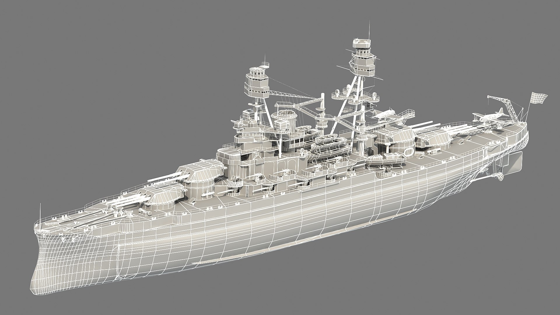 3D USS Nevada BB-36 Battleships - TurboSquid 2086117