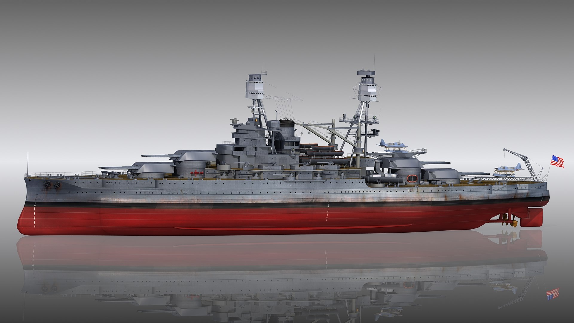 3D USS Nevada BB-36 Battleships - TurboSquid 2086117