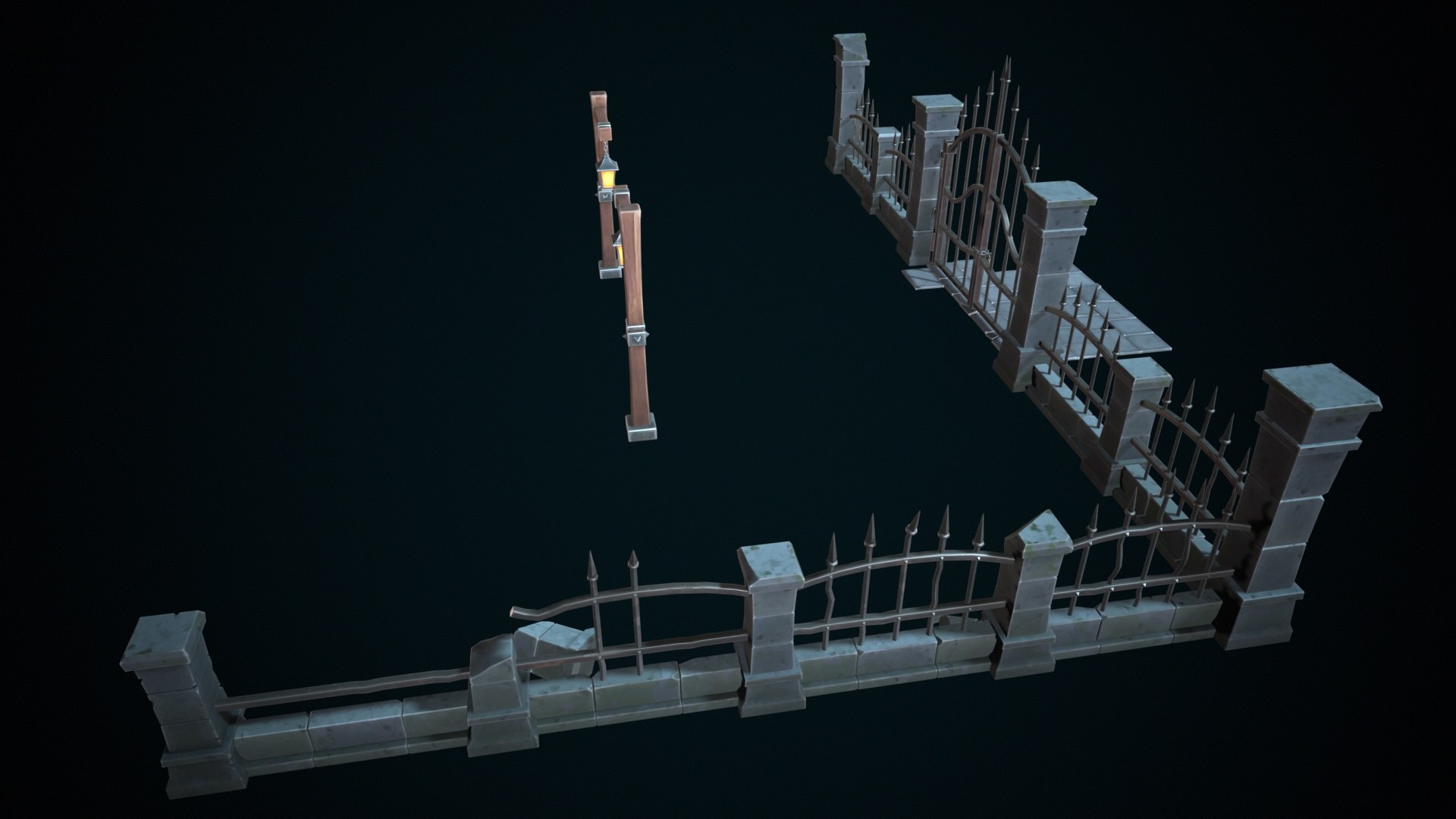 3D Stylized Gate - TurboSquid 2249939