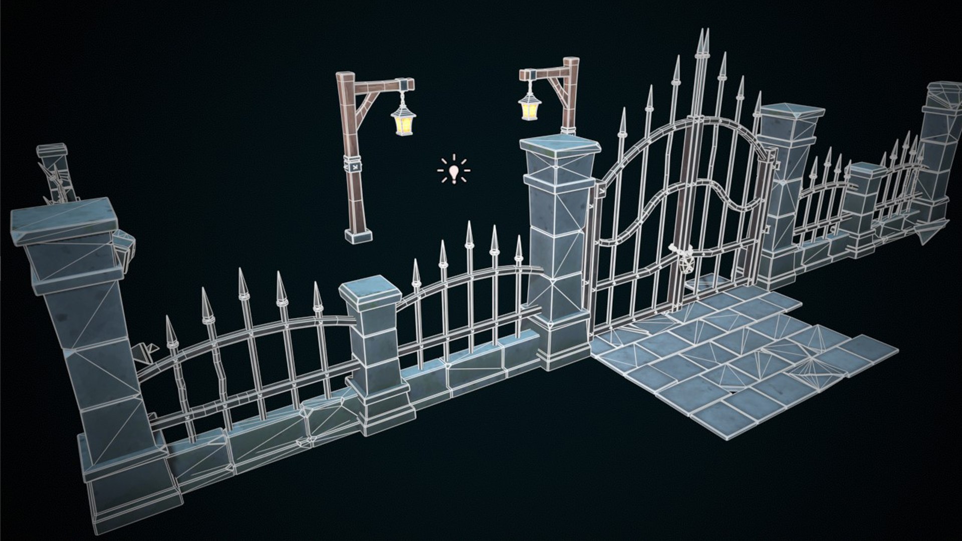 3D Stylized Gate - TurboSquid 2249939