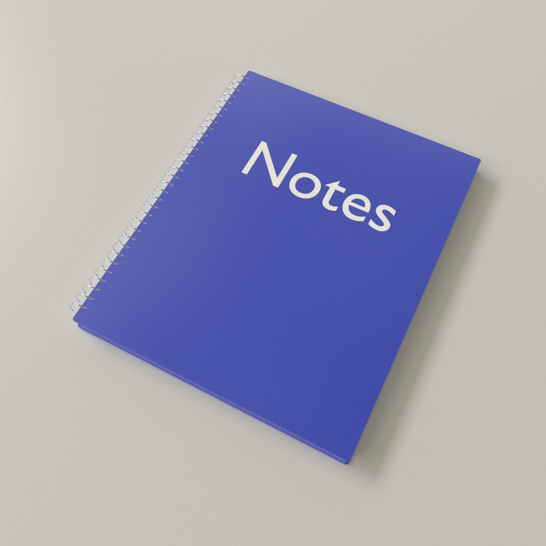 3D Spiral Notebook Model - TurboSquid 1580537