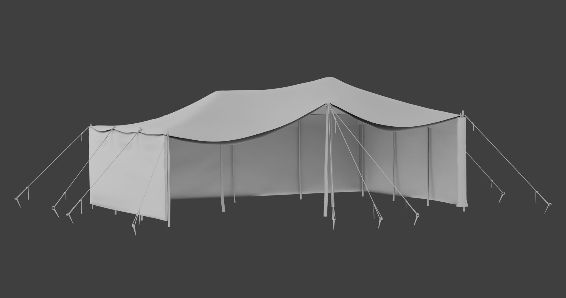 qatar arabian tent 3d model