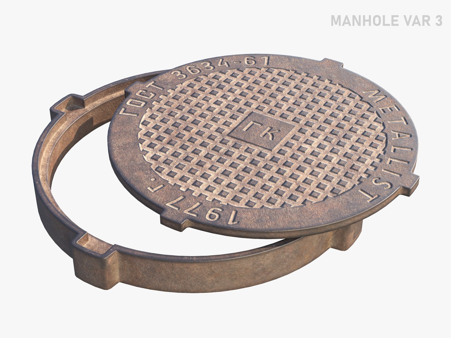 Manhole LowPoly 3D Model - TurboSquid 1952671