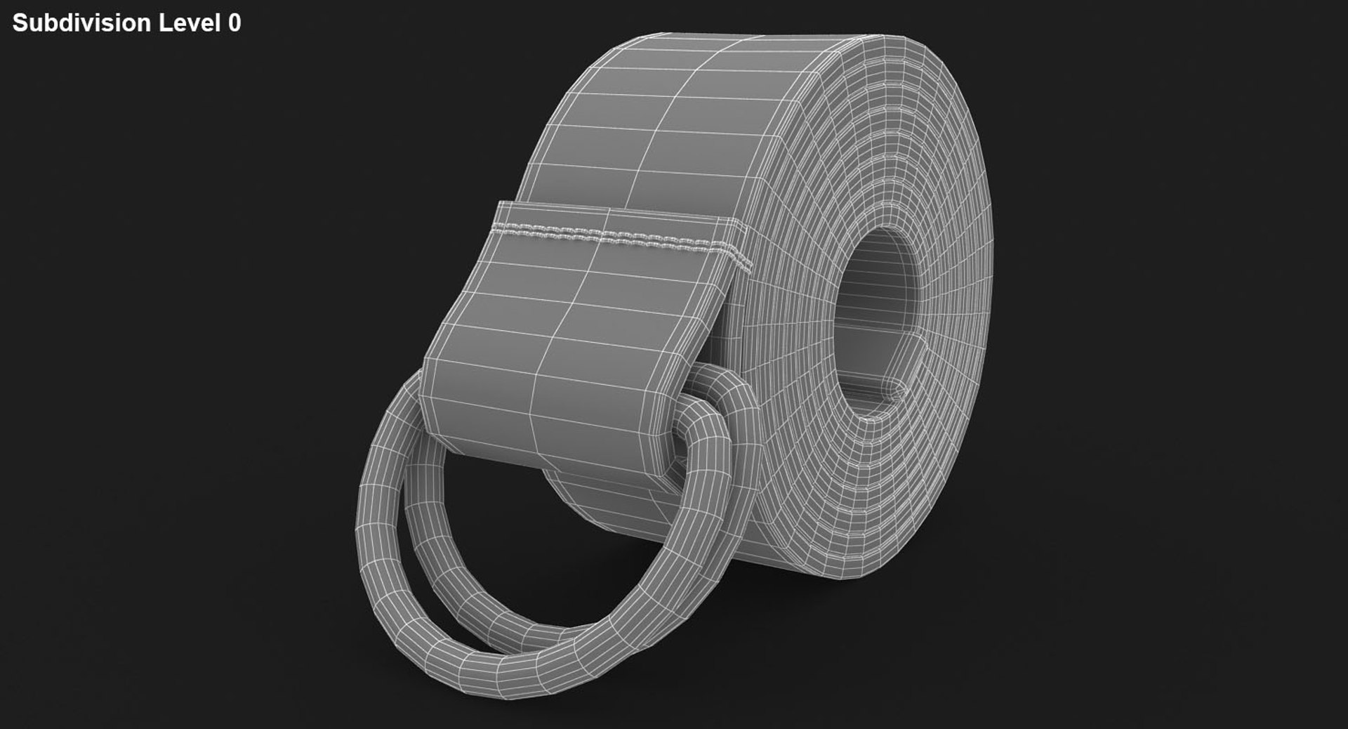 3d Model Realistic D-ring Belt Blue