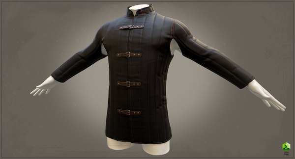 medieval fantasy half-plate armor 3d model