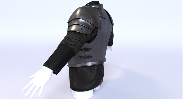 medieval fantasy half-plate armor 3d model