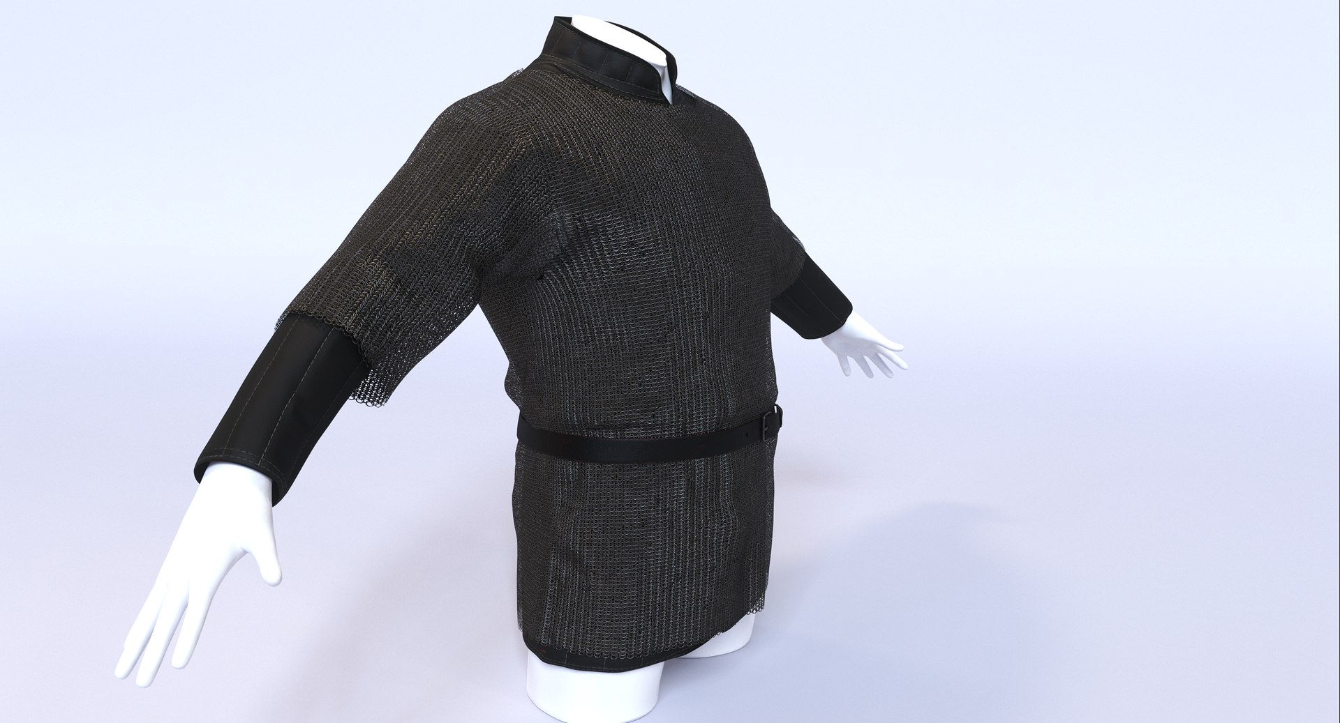 medieval fantasy half-plate armor 3d model