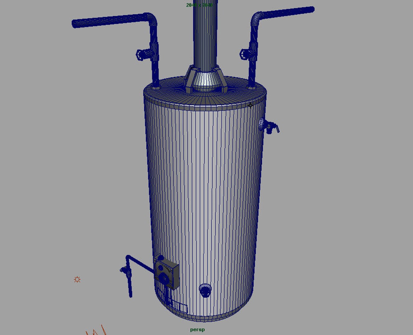 3d Hot Water Heater Model