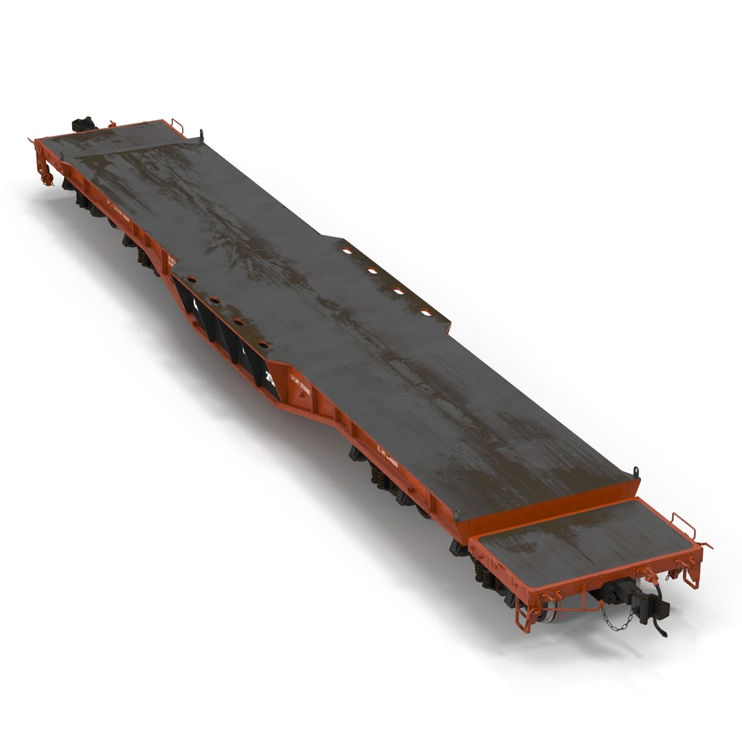 3d Model Heavy Duty Flat Car