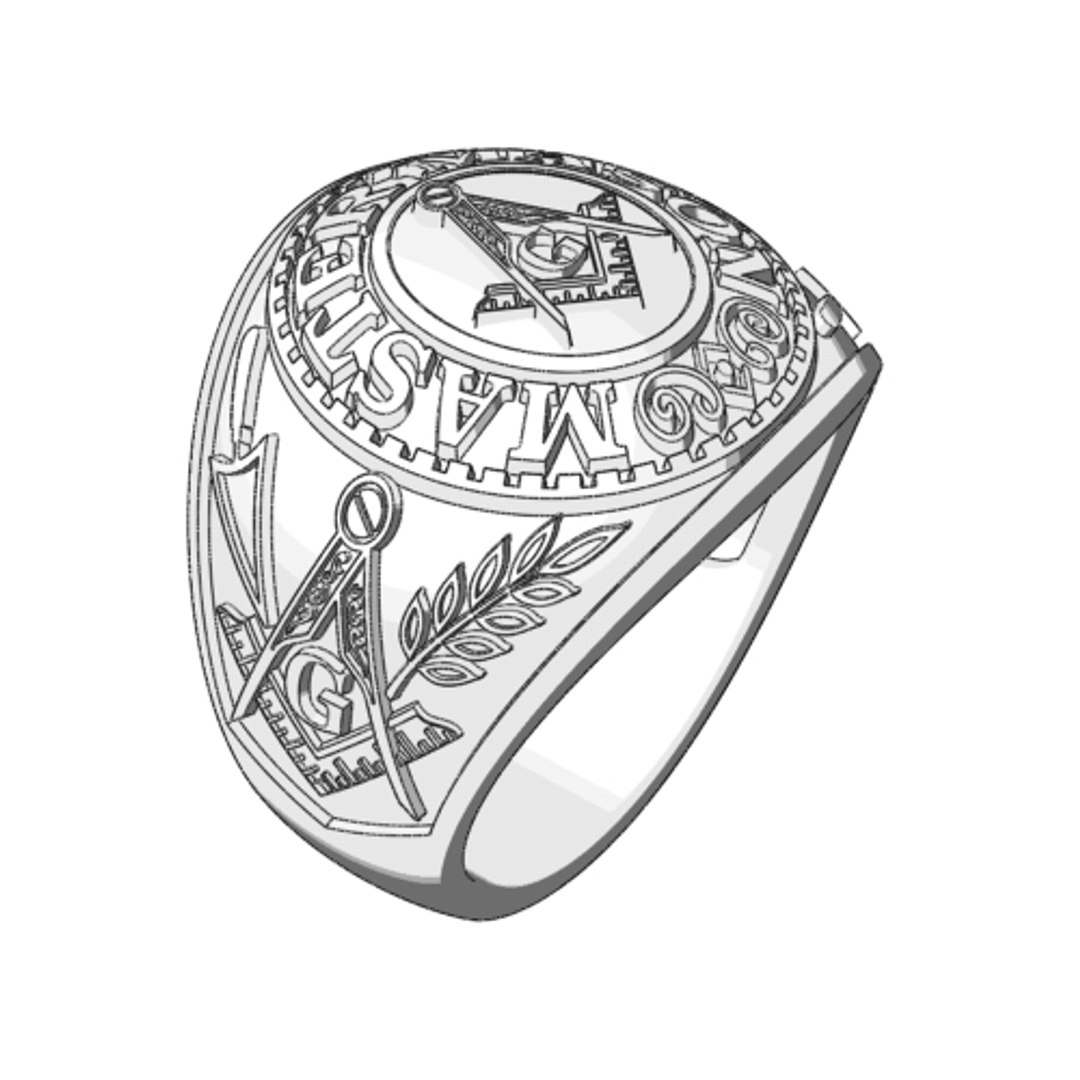 Masonic Ring 3ds