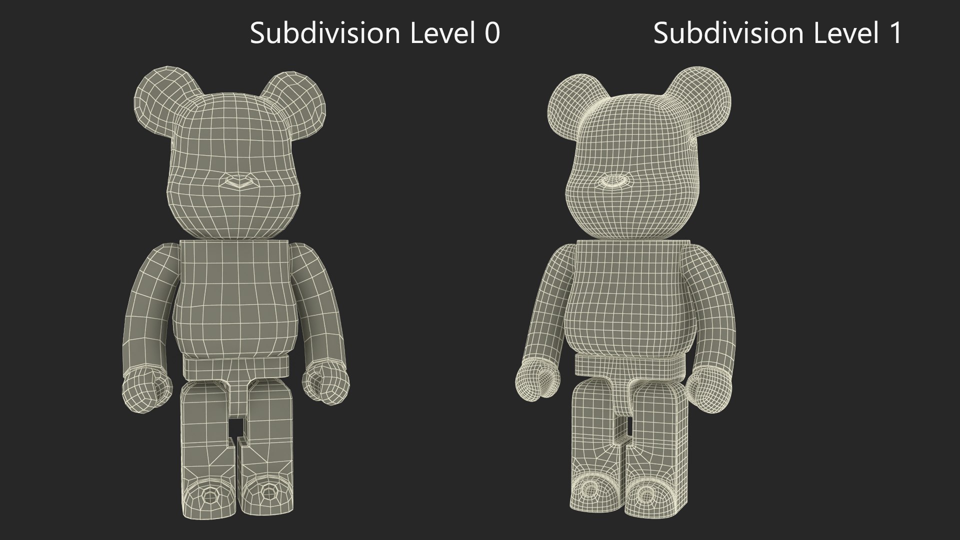 3D Bearbrick Karimoku Layered Wood - TurboSquid 2271596